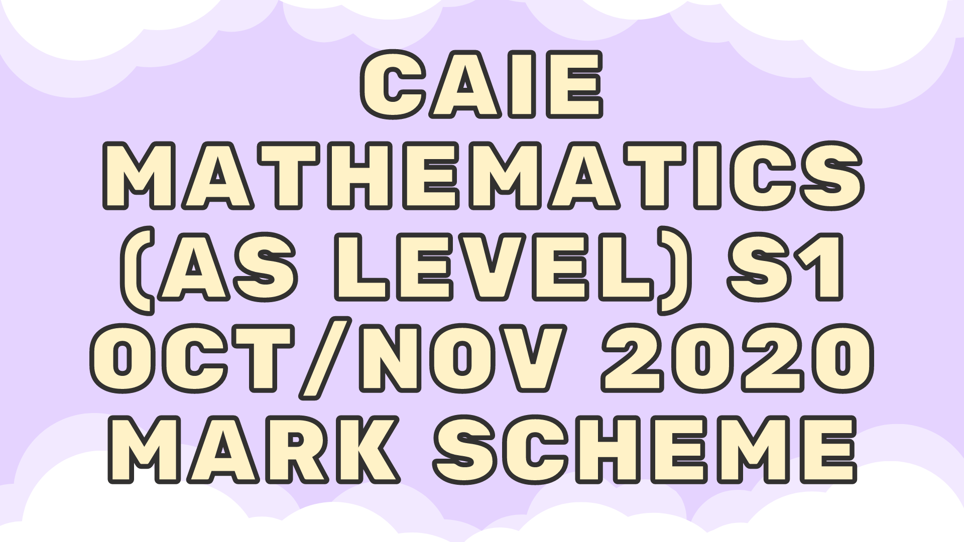 CAIE Mathematics (AS) P1 - Oct/Nov 2020 - MS - KK LEE MATHEMATICS