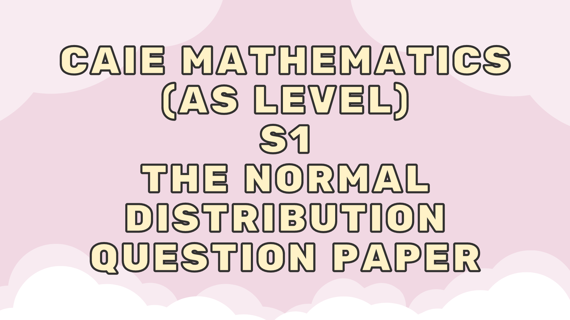 CAIE Mathematics (AS) S1 - The normal distribution - MS - KK LEE ...