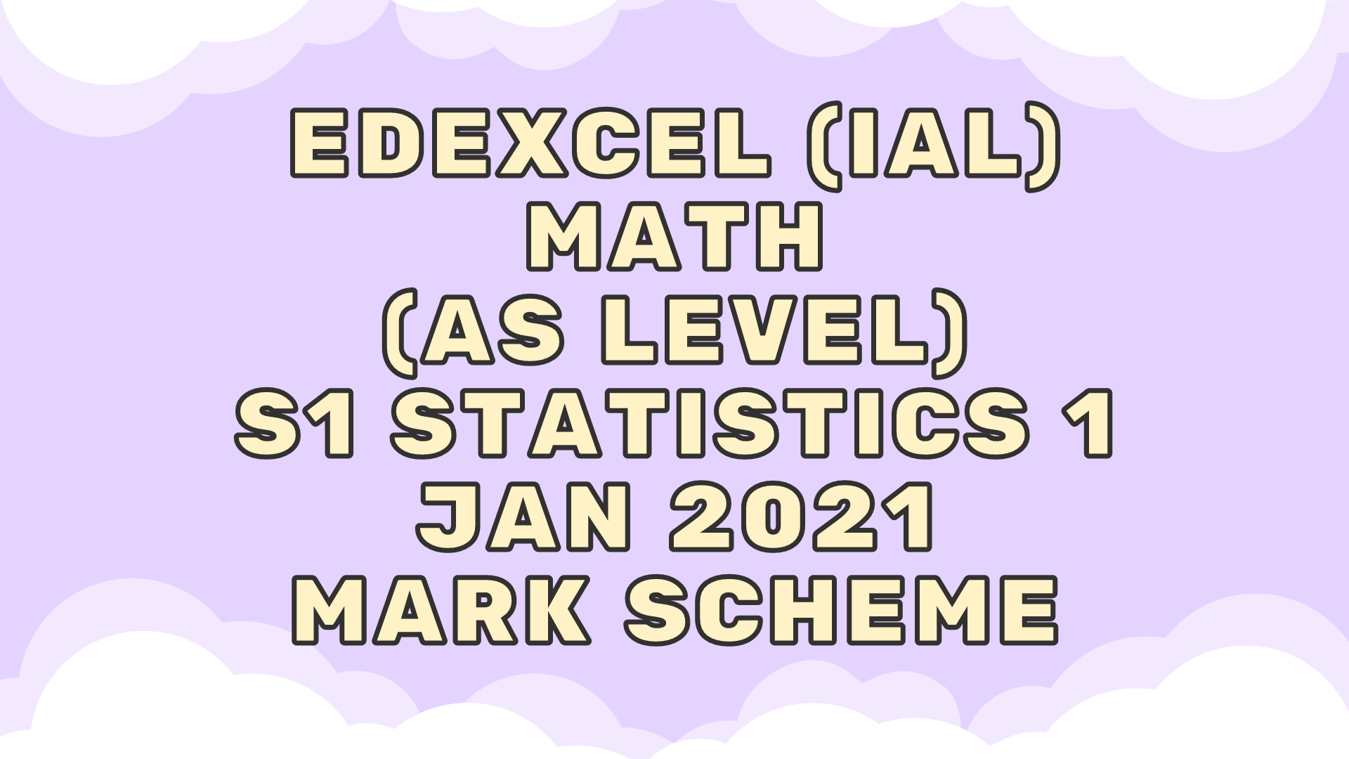 Project Category: Edexcel (IAL) Mathematics (AS LEVEL) S1 | KK LEE ...